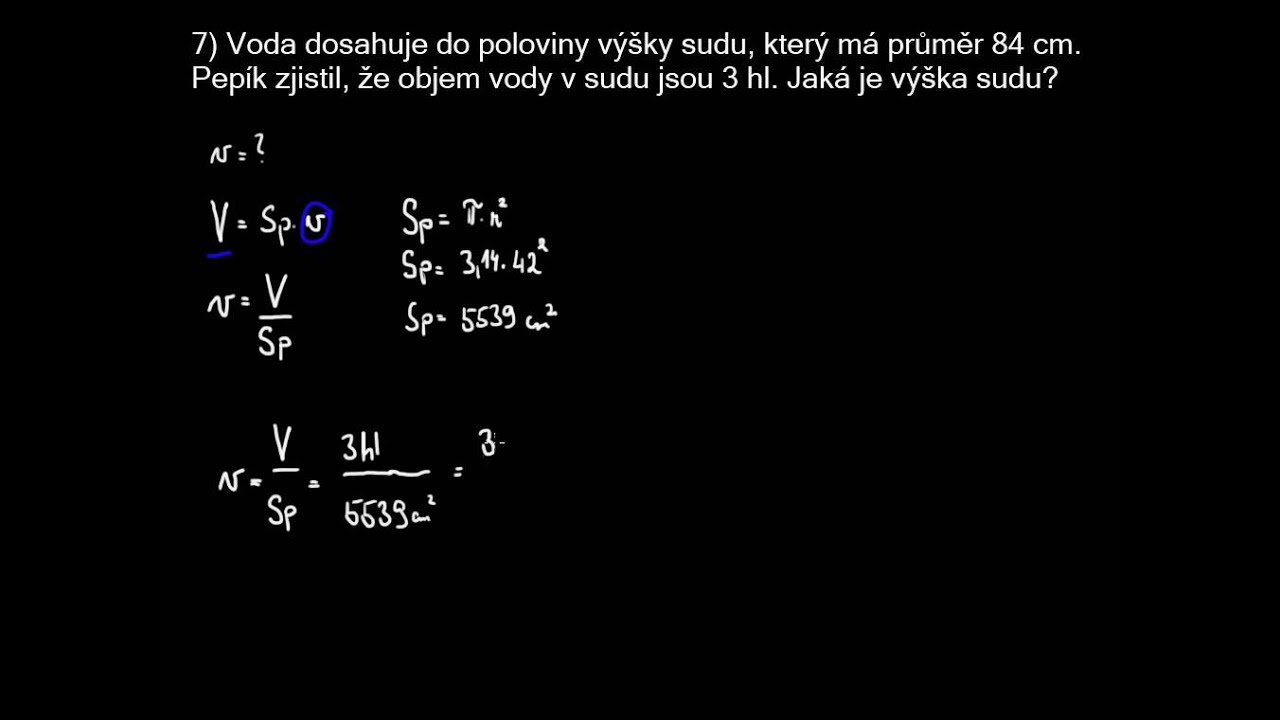 Válec objem 7 - YouTube