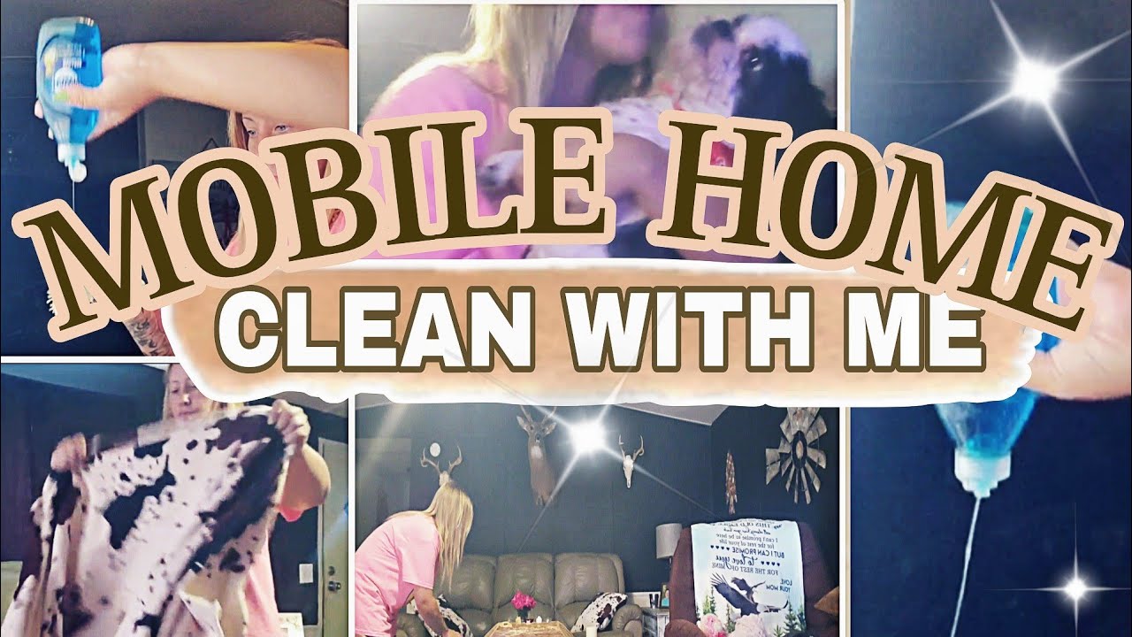 MOBILE HOME CLEAN WITH ME | washing dishes & tidying up our Single Wide ...
