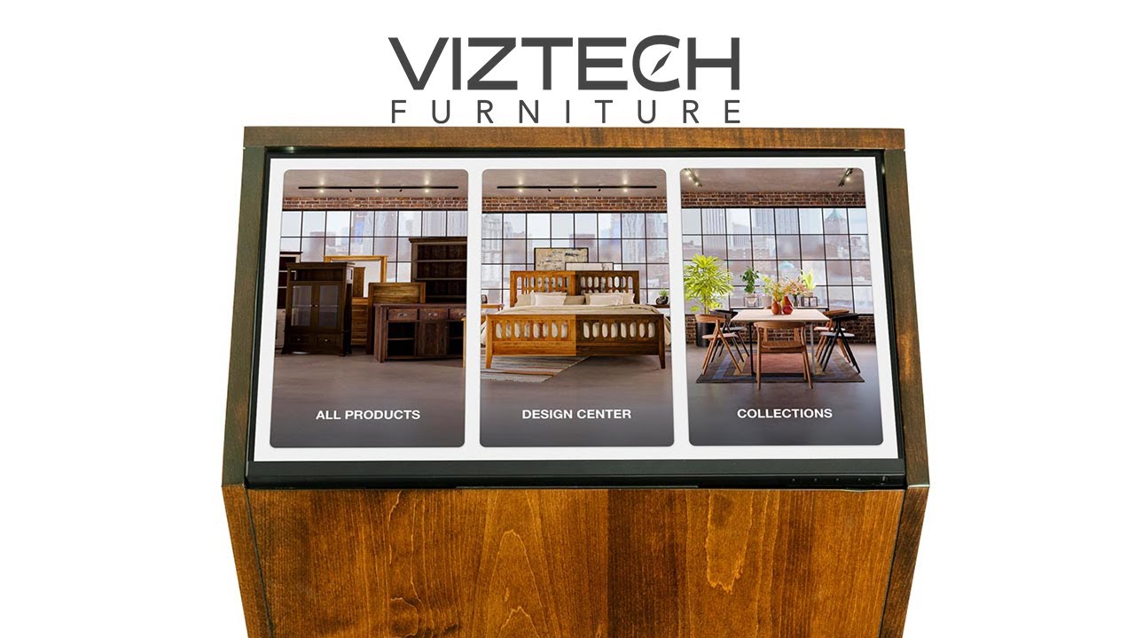 VIZTECH Furniture Kiosk Design Center - YouTube