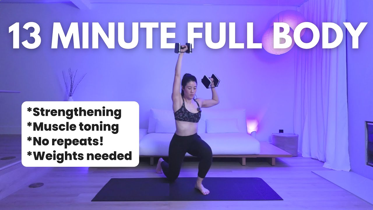 QUICK FULL BODY Strength Workout (low impact resistance training) - YouTube