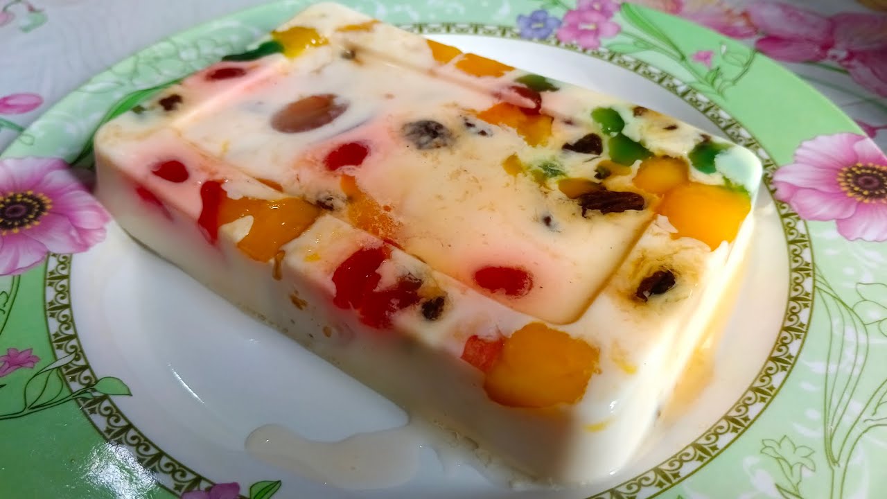 Cathedral Window Fruit Jelly Dessert - YouTube