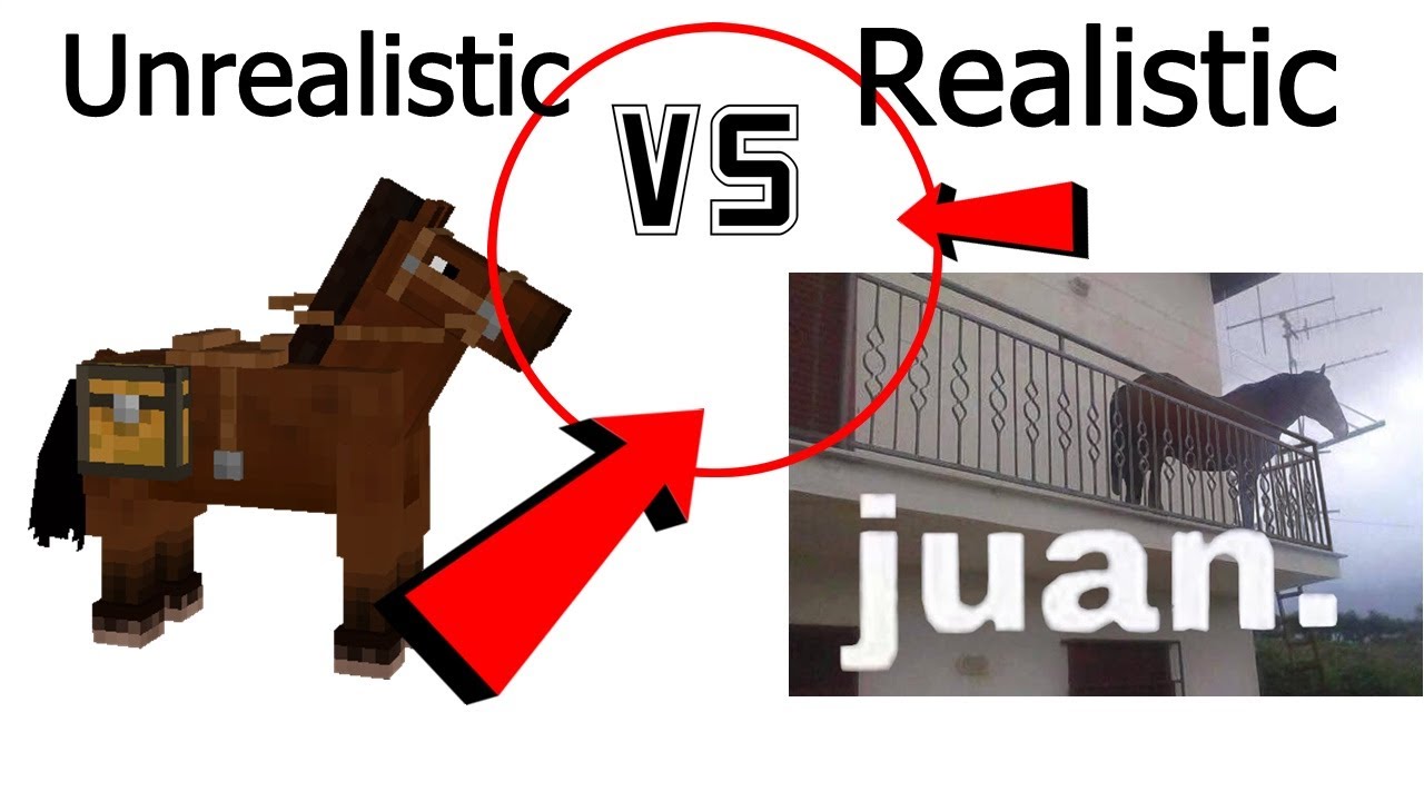 Unrealistic vs realistic horse - YouTube