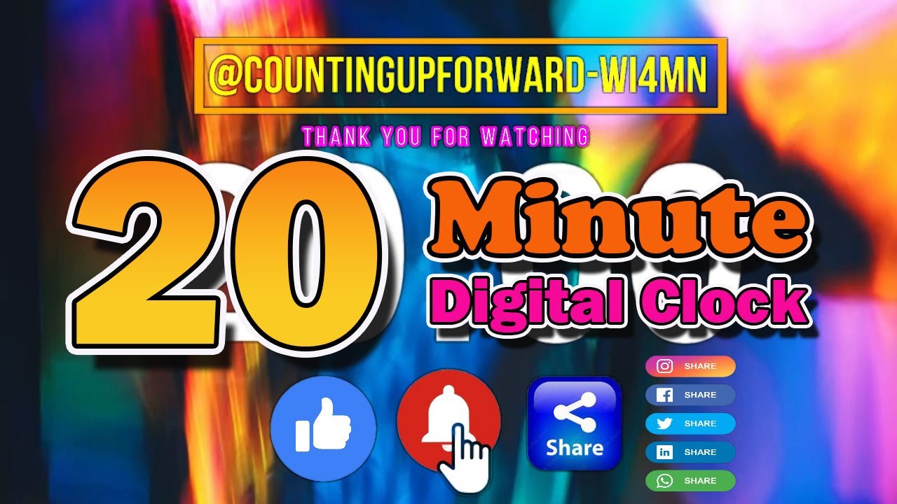 New 20 Minute Digital Clock 28 - YouTube