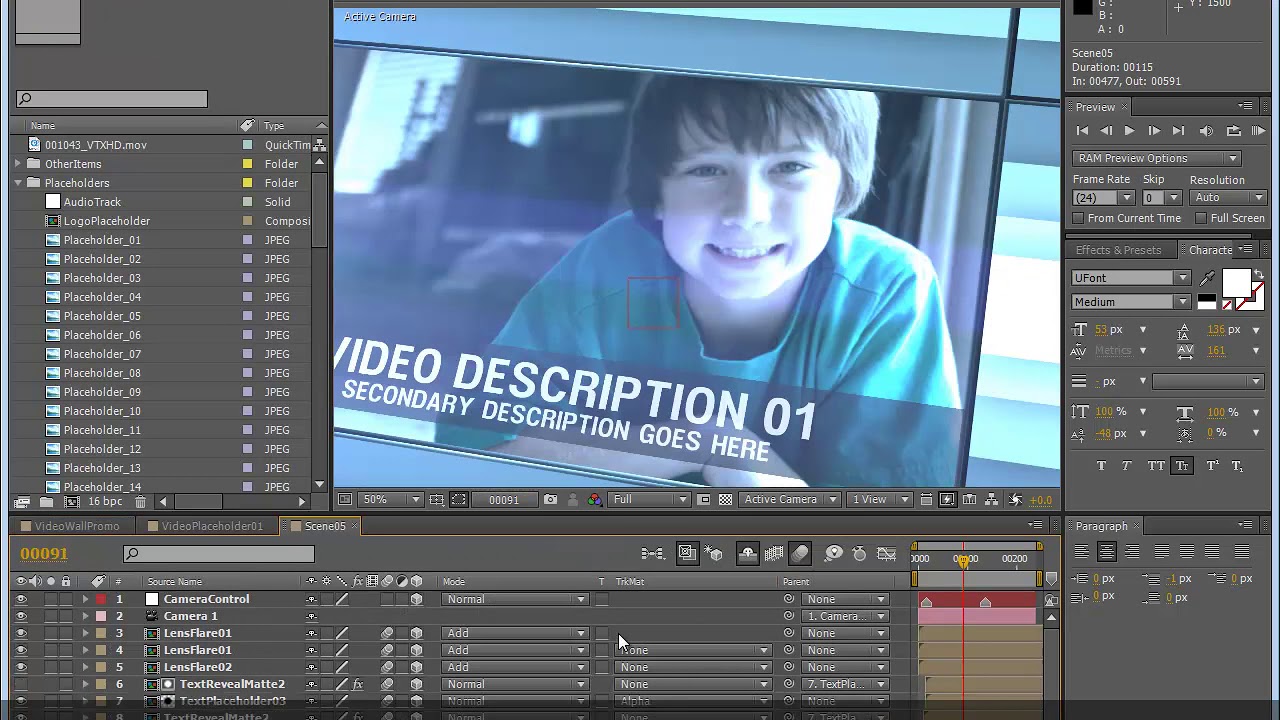 Video Wall Collage After Effects (AE) Template - YouTube
