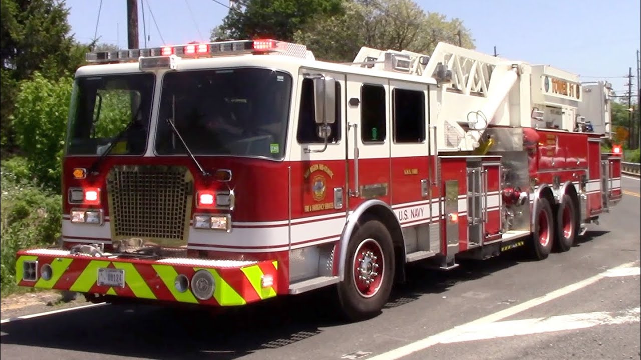 Us Navy Naval Weapons Station Earle Tower Ladder 51 Responding 5-17-23 ...