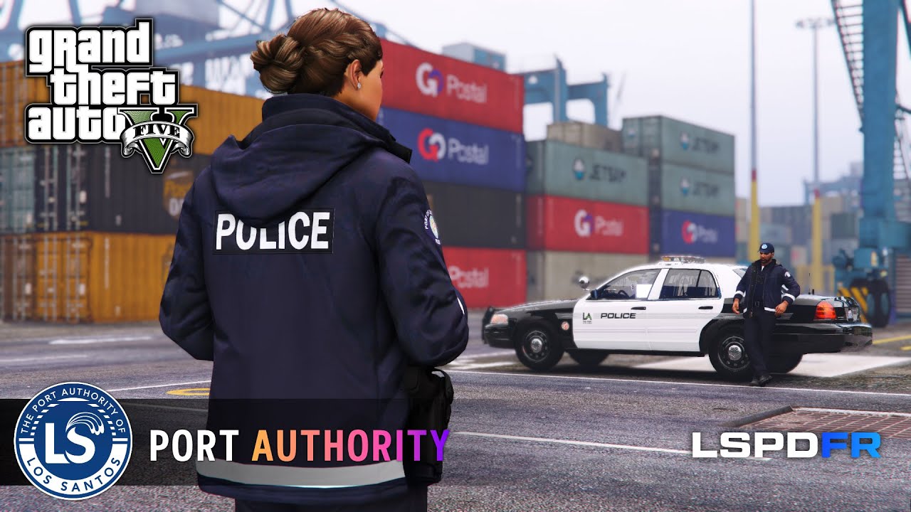 Shootout at the Los Santos Terminal - Port Police -GTA5 LSPDFR [No ...