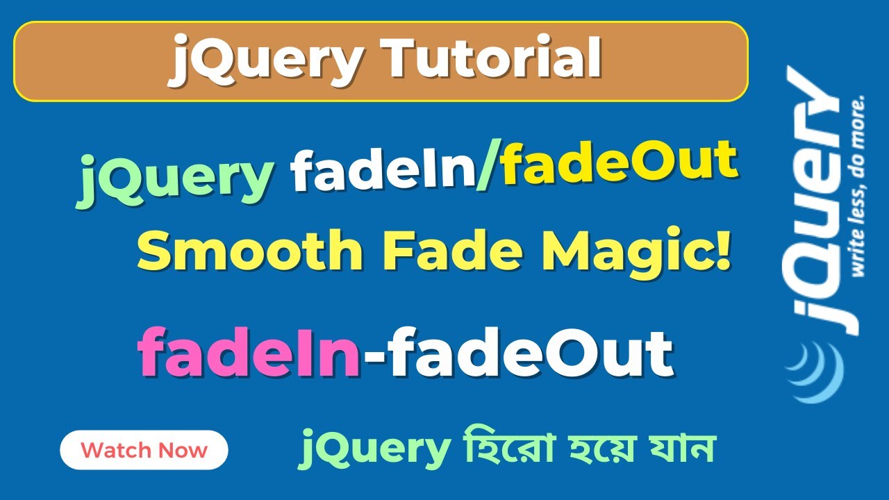 Master jQuery fadeIn & fadeOut in 5 Minutes! Smooth Animation Made Easy ...