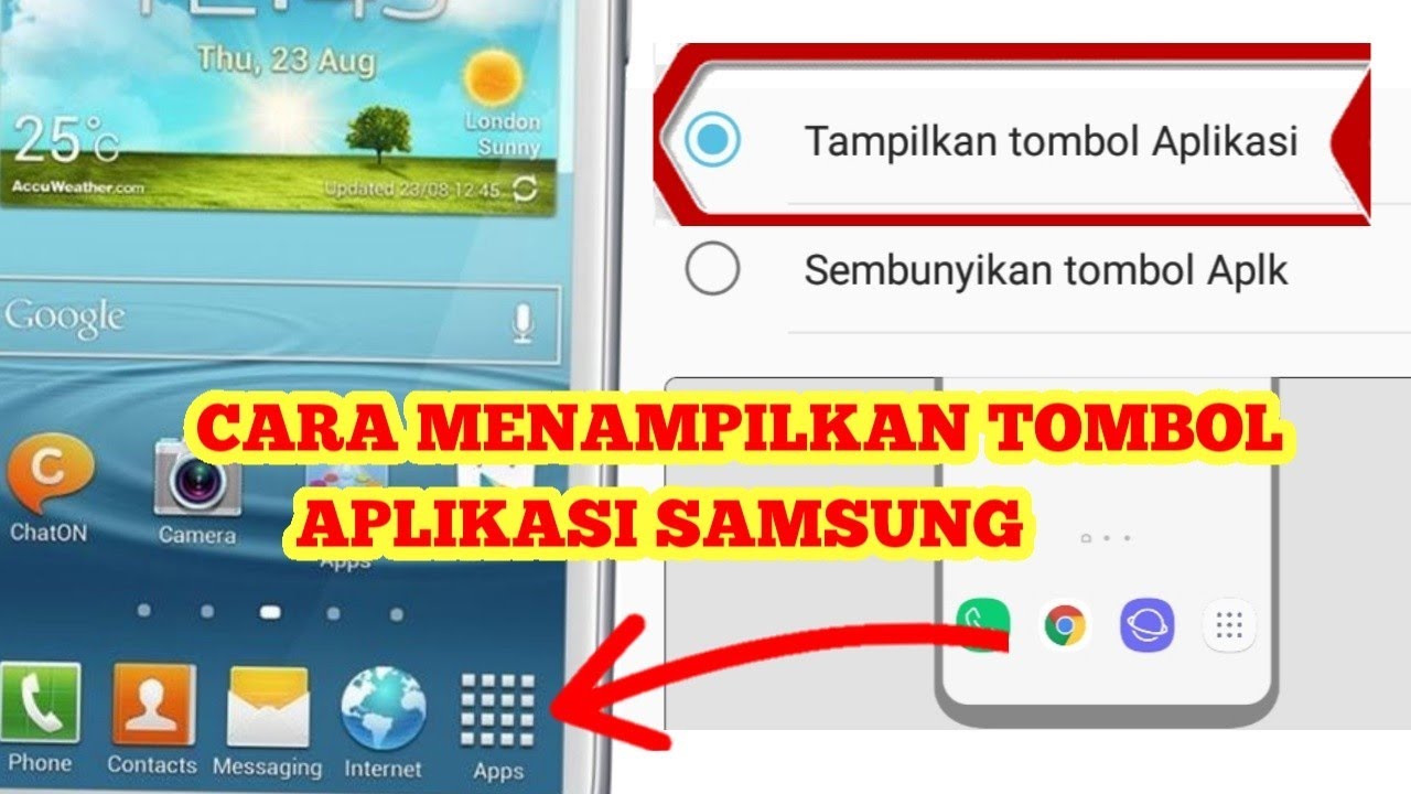 Cara Menampilkan Tombol Aplikasi Di Hp Android - YouTube
