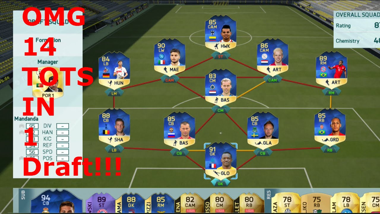 WORLD RECORD BACK TO BACK 14+ TOTS FUT DRAFT! fifa 16 fut drafts - YouTube