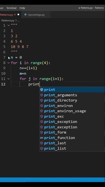 Pattern 19 Python Short Keys Youtube 