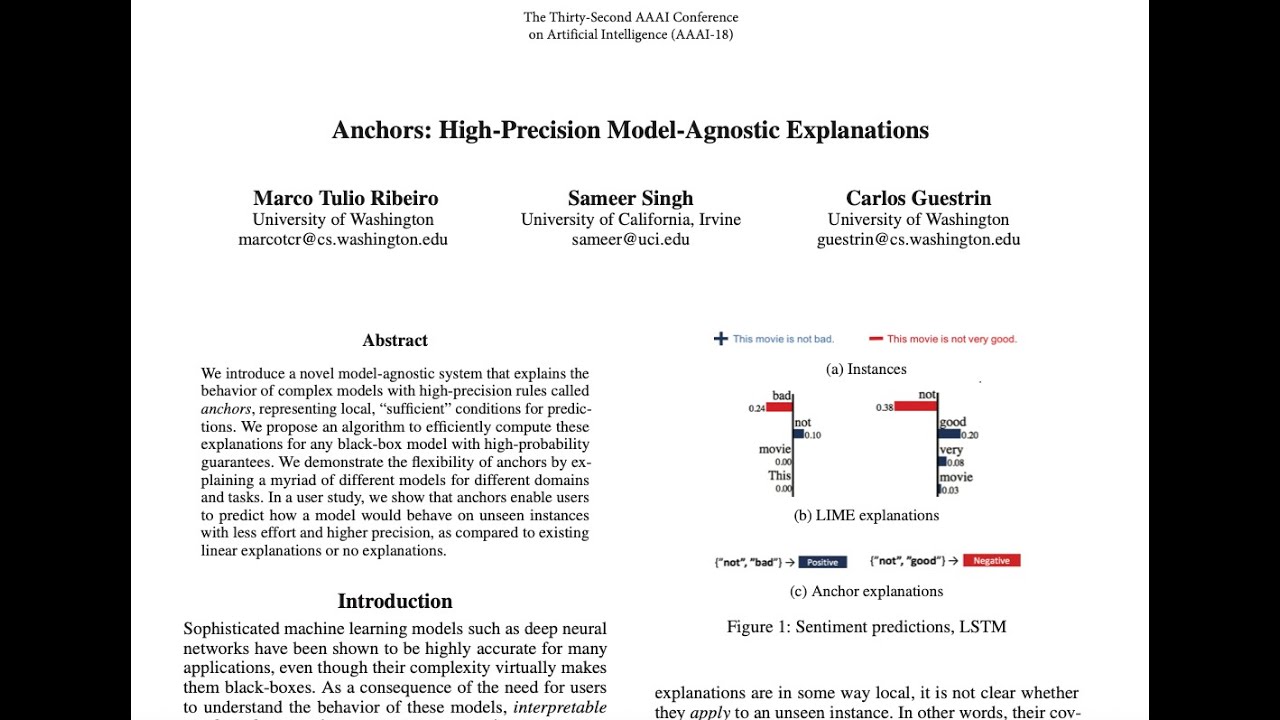10-minute paper (episode 34):Anchors: High-Precision Model-Agnostic ...