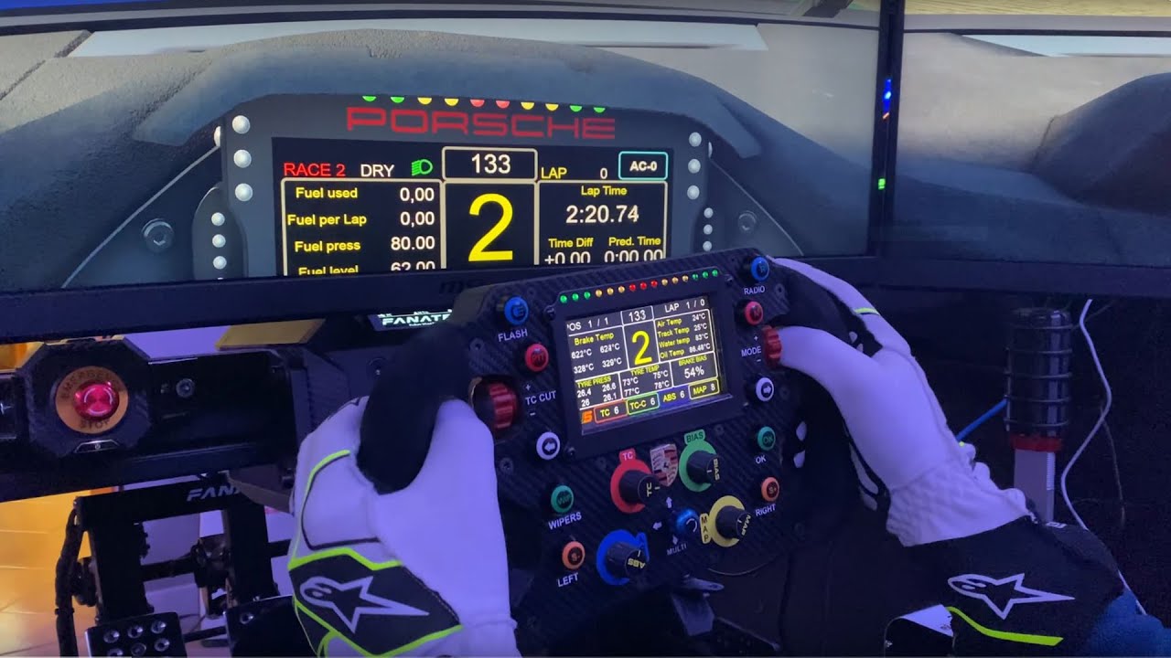 Porsche Steering Wheel Prototype in action - YouTube