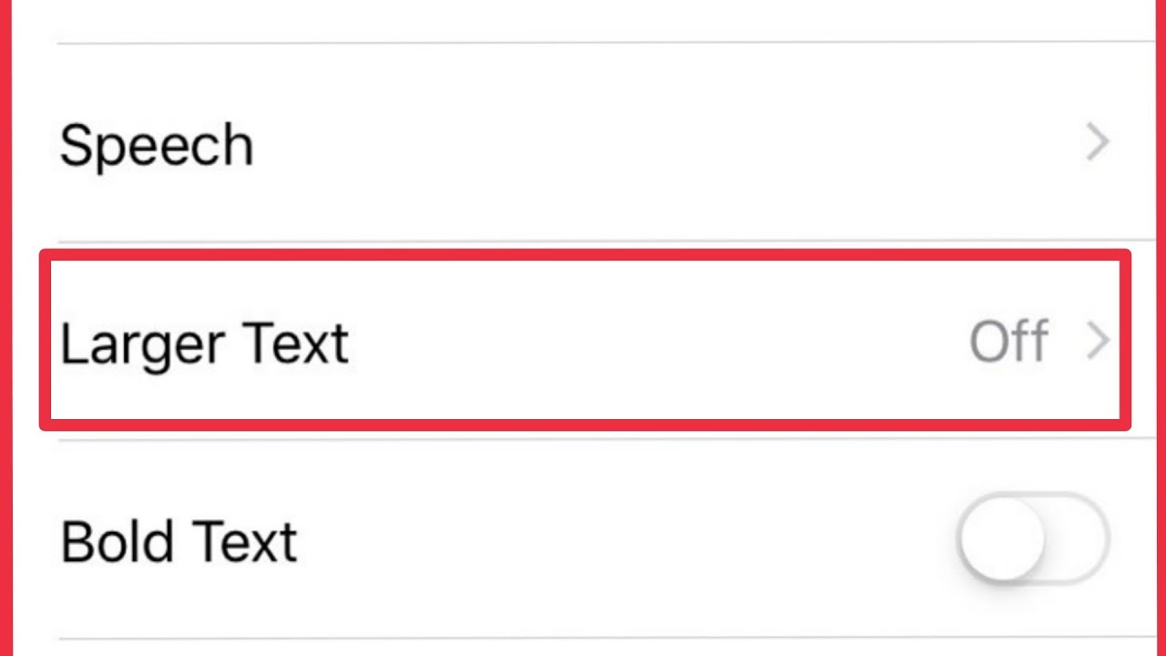 How To Turn On And Set Large Text in iPhone - YouTube
