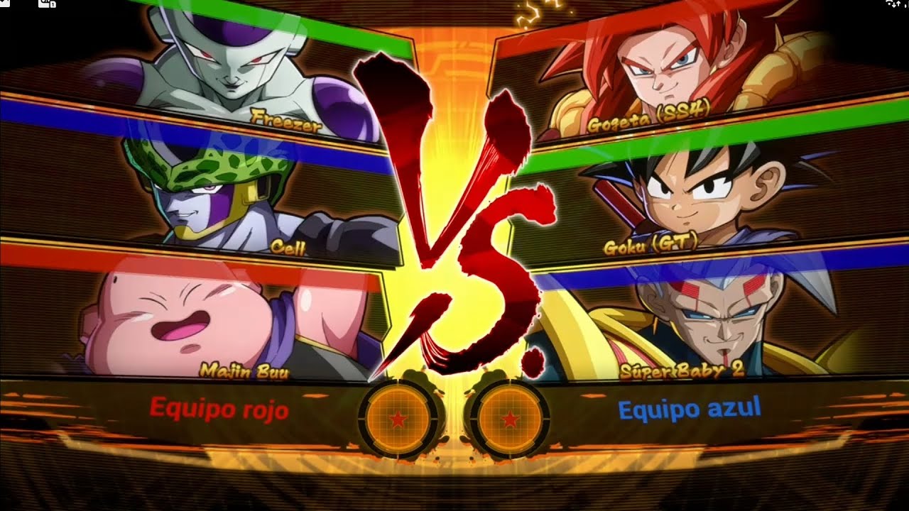 Freezer y Cell y Majin Buu Vs Gogeta(SS4) y Goku(GT) y Súper Baby 2 ...