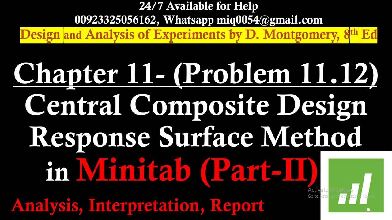 Response Surface Methodology in Minitab | Central Composite Design ...