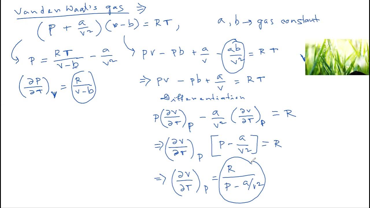 Cp-Cv for real gas, in terms of alpha & beta, change in internal energy ...