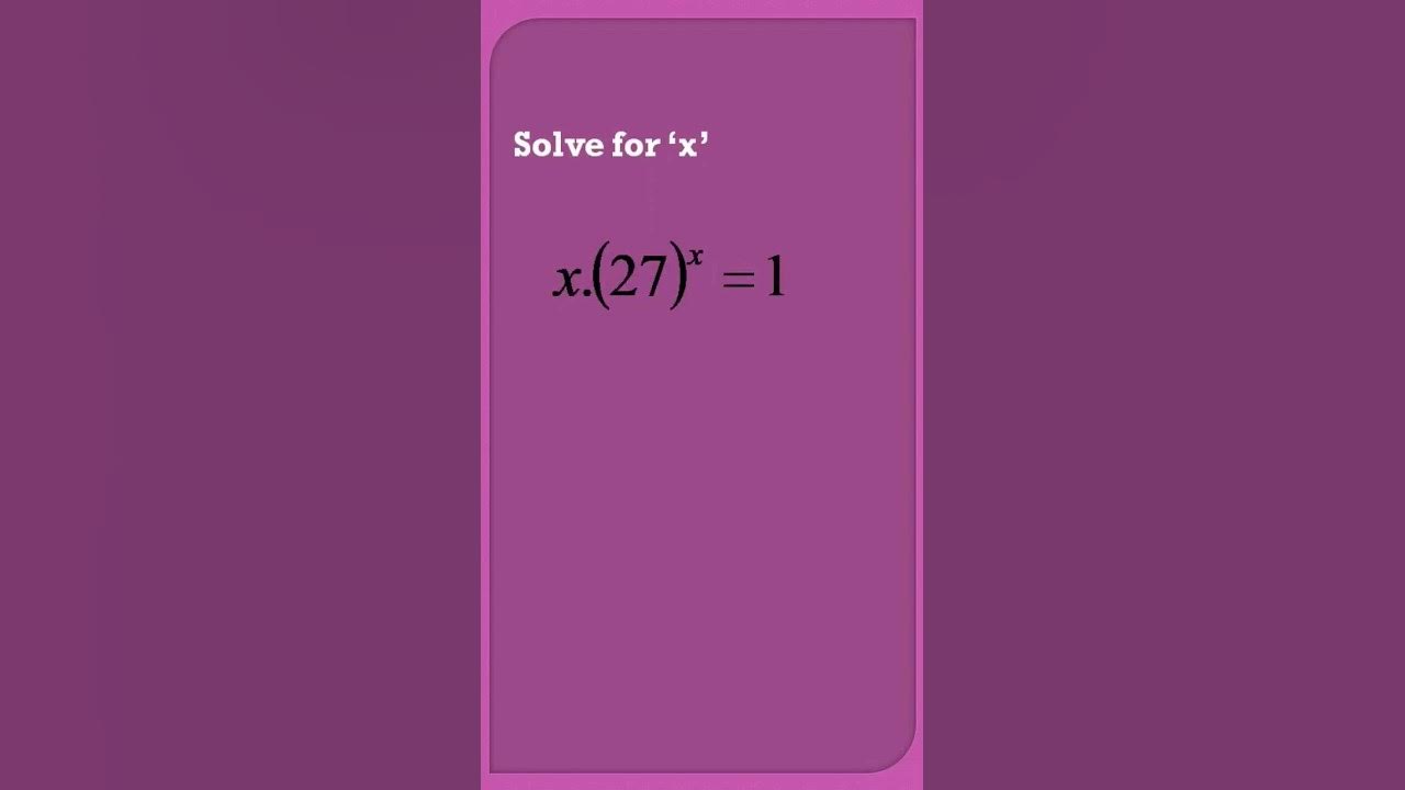 Solving An Exponential Equation Without Using Logarithm YouTube solving-an-exponential-equation-without-using-logarithm-youtube