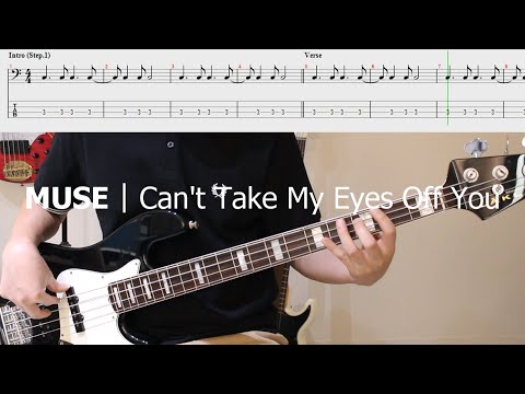 Must see if you've been learning BASS for a month│MUSE - Can't Take My Eyes Off You│BASS  TAB