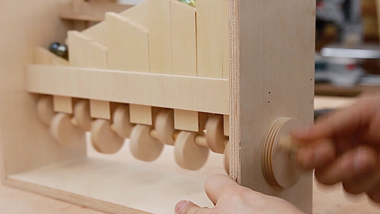 Awesome Woodworking Lift Idea! / Marble lifter / woodcrafts toy ...