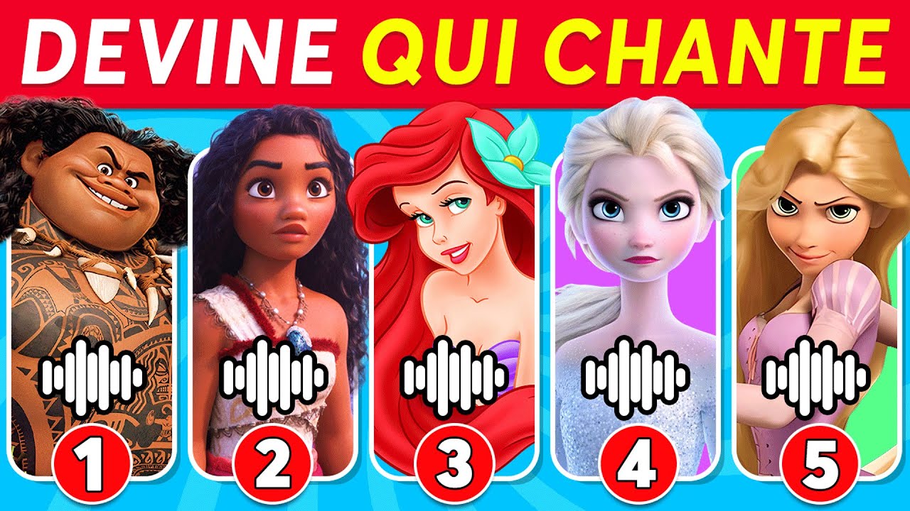 Devine 50 CHANSONS spécial DISNEY 🎤🎙️🎶 Vaiana 2, Encanto, , Elsa, Raiponce, Ariel, Le Roi Lion ...