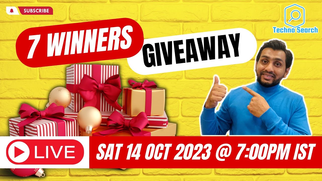 GIVEAWAY Live Stream @8 PM IST Friday 22-NOV-2024 by Technosearch - YouTube