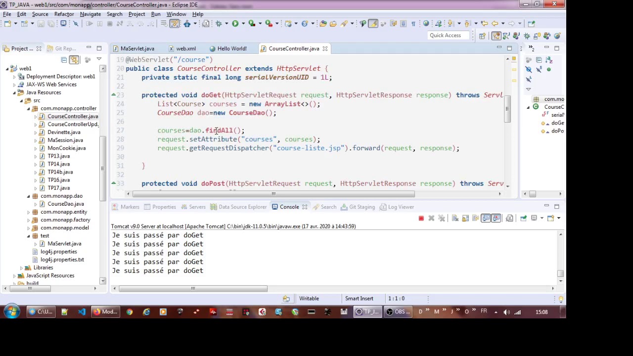Premier projet web en java - YouTube