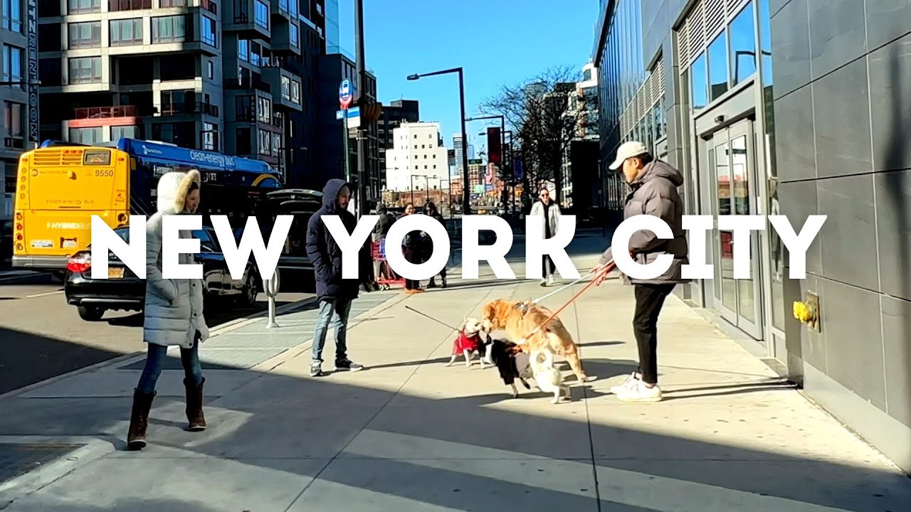 Morning Walk in Long Island City with New York Skyline View | 4K 60fps ...