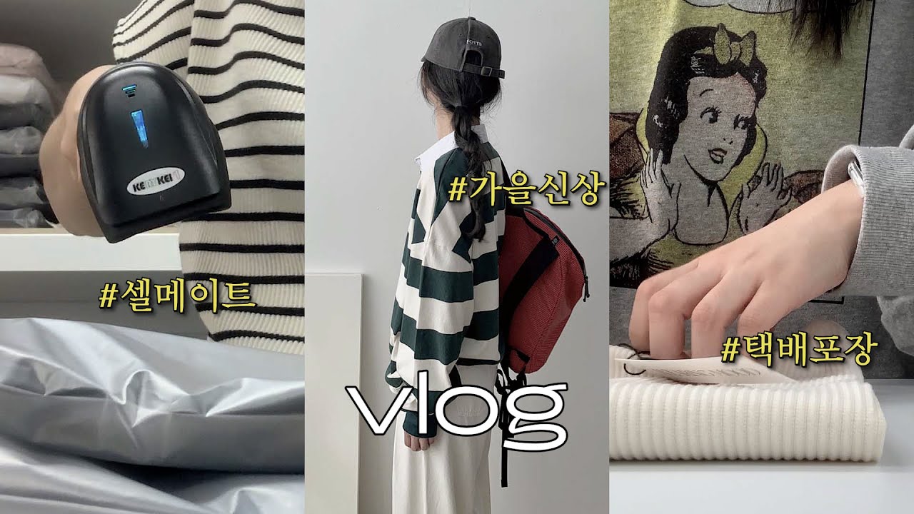 Vlog 쇼핑몰 업무에는 뭐가 있을까 쇼핑몰 동생 사장 하루 밀착취재 📹 셀메이트 쏙쏙 활용하기 쇼핑몰 사장 브이로그 여자 가을 신상 택배 포장 📦