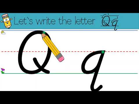 Let's write the letter q - YouTube