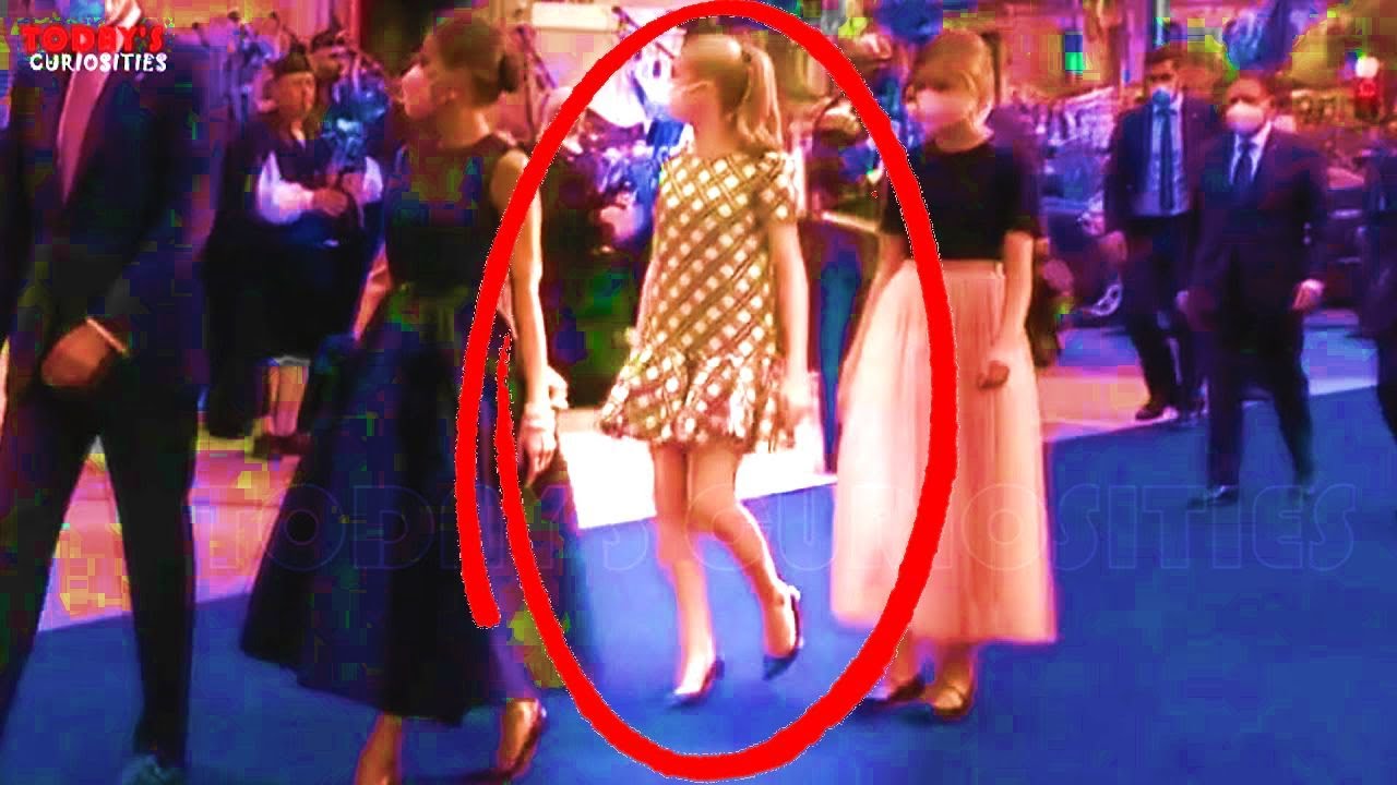 Princess Leonor hasn't yet mastered her high heels - YouTube