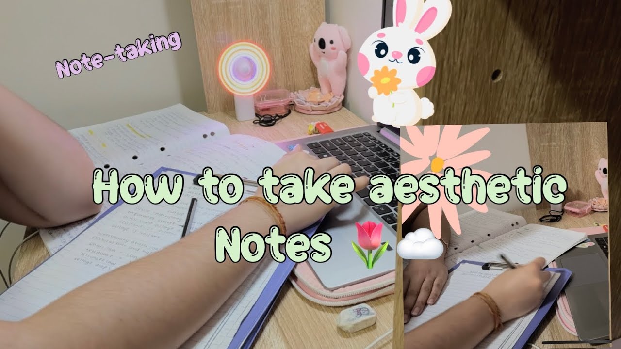 How to take aesthetic notes 🌷🎀🌿☘️🌸 Aesthetic notes || College student ...