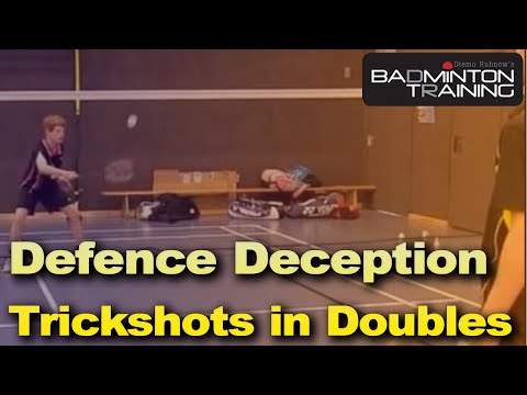 Badminton Schlagtechnik: Trickshot für Doppel (Deceptive Shot / Feint ...