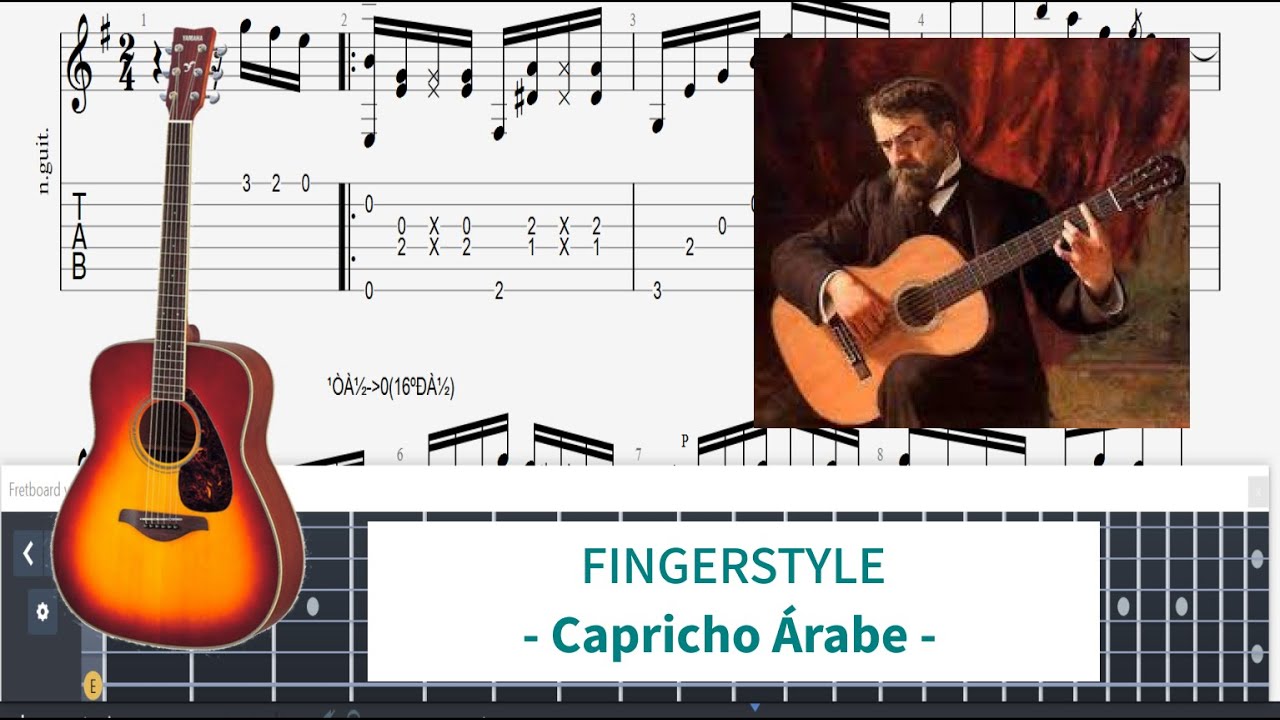 Guitar Tab - Capricho Árabe (Francisco Tárrega) | Fingerstyle Tutorial ...