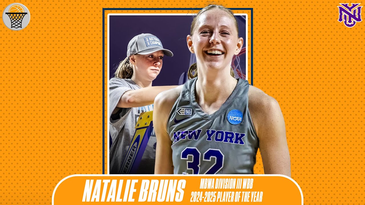 Natalie Bruns, NYU, All-Met Div. III women’s college basketball Player of the Year by the MBWA ...