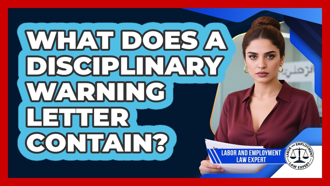 What Does a Disciplinary Warning Letter Contain? - YouTube