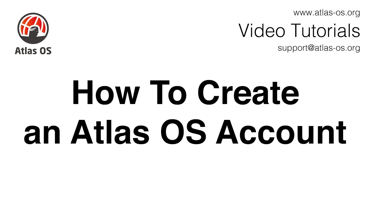 [Atlas OS Tutorial Series 01] Account Registration - YouTube