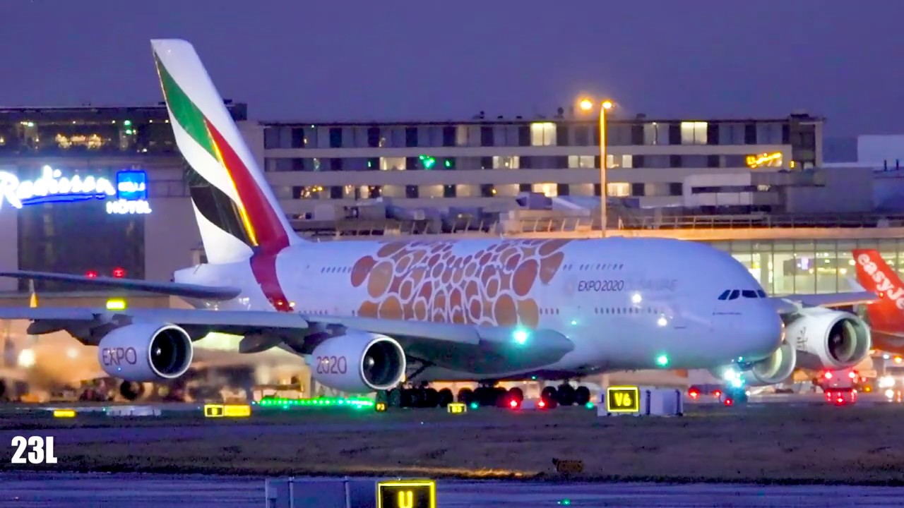 EK18D Emirates Airlines Airbus A380-861 A6-EEA Orange Expo 2020 Livery ...