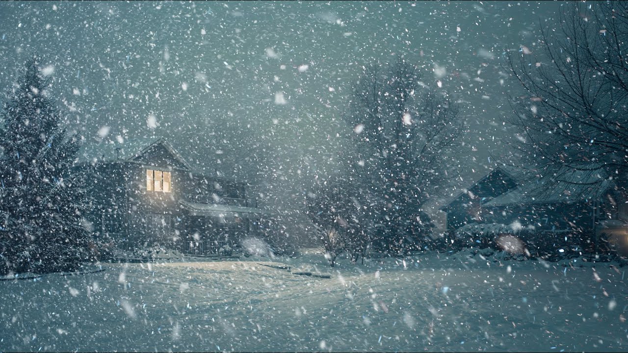 Blizzard Sound & Fierce Wind for Sleeping in a Cozy Cabin | Severe ...