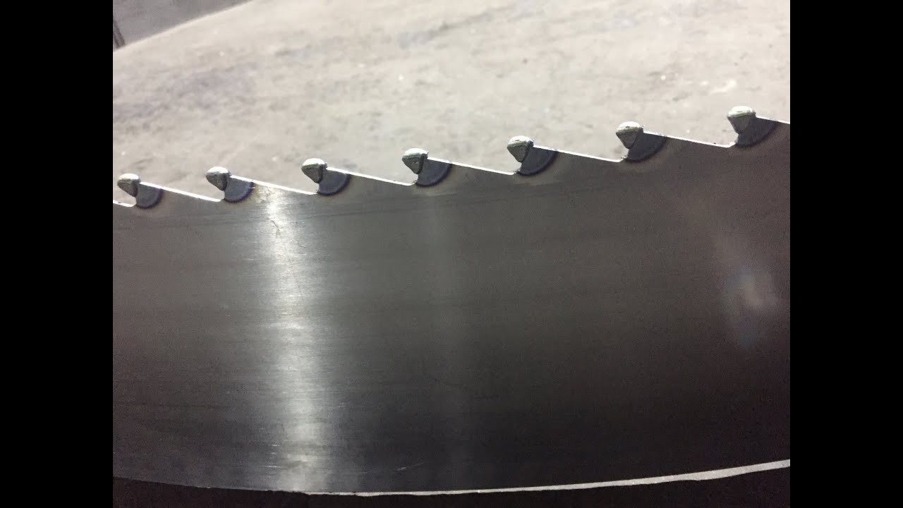 CNC stellite welding machine for band saw blade - YouTube