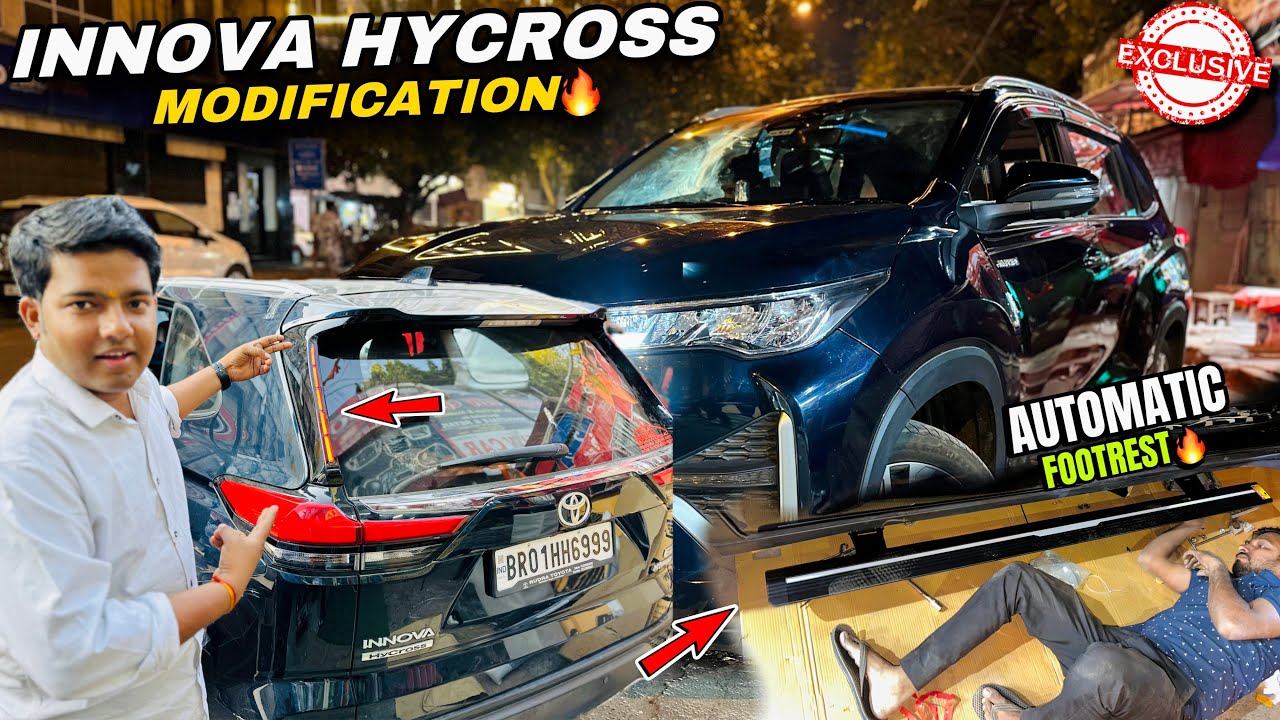 Hycross Automatic Footrest Installation🔥| Hycross Modified😍 - YouTube