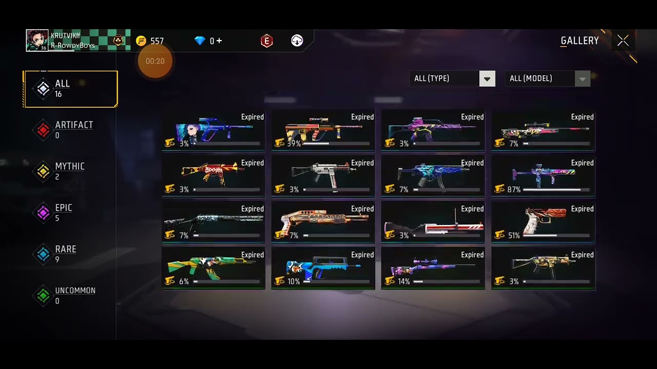 expired gun collection for me|#dkms gaming|please subscribe - YouTube