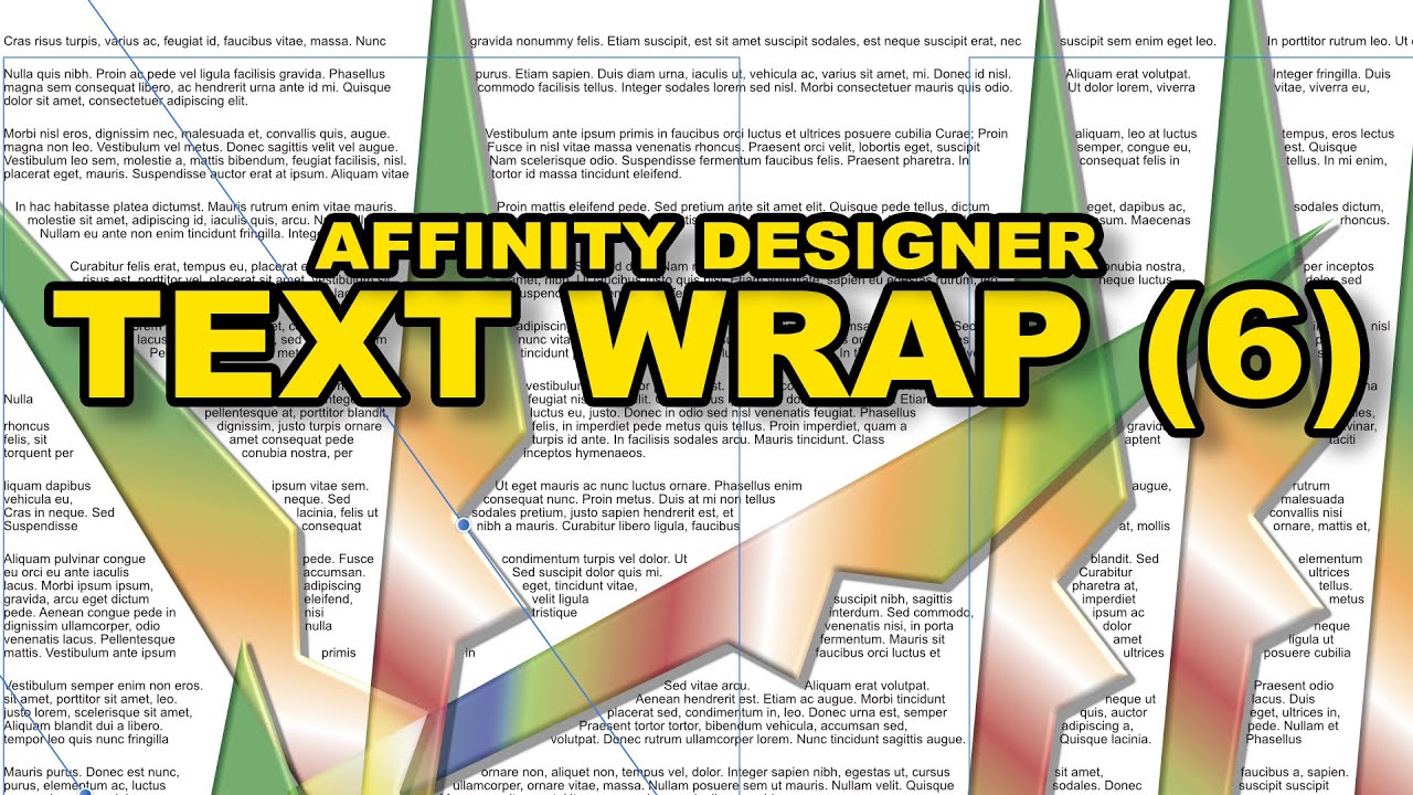 Affinity Designer Tutorial : Text Wrap And SYMBOLS How To Vector ...