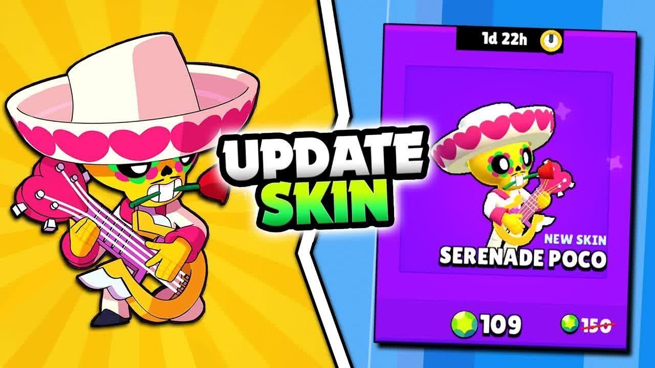 BUYING NEW UPDATE SERENADE POCO SKIN GAMEPLAY IN BRAWL STARS! HIGH ...