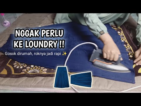 Cara Menyetrika Rok Rempel || Cara Menggosok Rok Plisket.. #setrika #rokplisket 