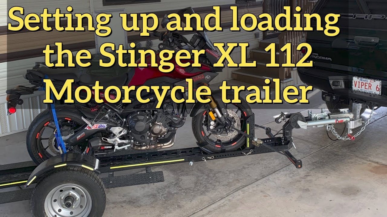 Setting up and Loading my Stinger XL 112 Motorcycle Trailer - YouTube