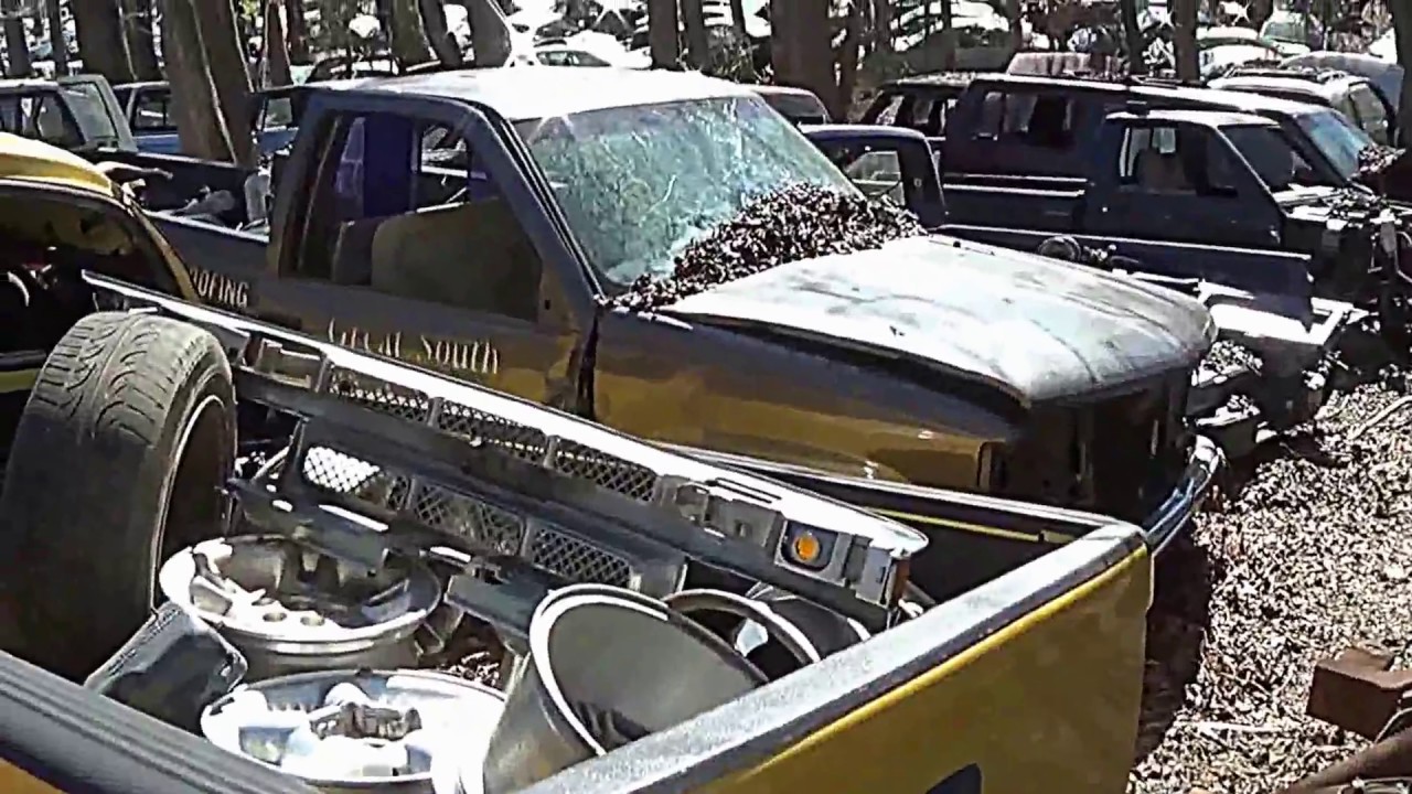Hundreds of wrecked cars & trucks at the junkyard - YouTube