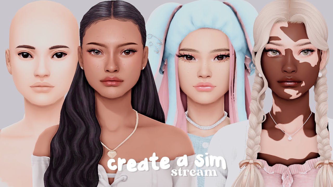 my base sim cas challenge! // the sims 4 - create a sim - YouTube