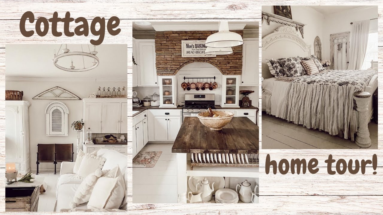 Touring a Stunning Vintage Rustic Cottage Home - YouTube