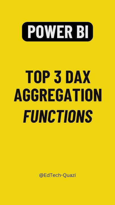 3 Aggregation DAX Functions Every Power BI User Should Know #powerbi #excel #data - YouTube