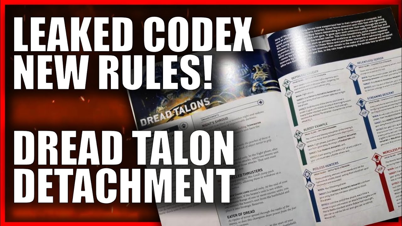 Dread Talon Detachment NEW RULES from Chaos Space marine codex - YouTube